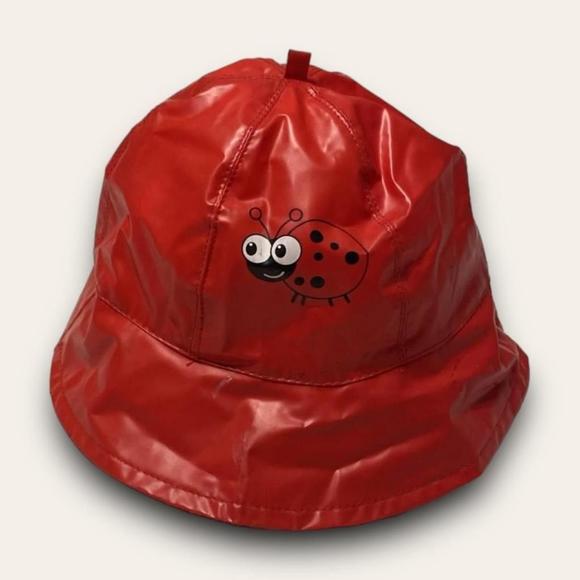 Vintage | Accessories | Vintage Ladybug Rubber Rain Hat Bucket Hat ...